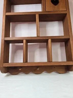 Unbranded | Wall Decor | Vintage Cottagecore Wooden Wall Shelf Heart ...